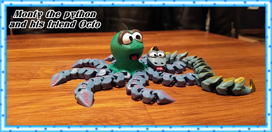 STL file Monty the Python ! / a friend of Octo ;) Flexi ! Print in ...