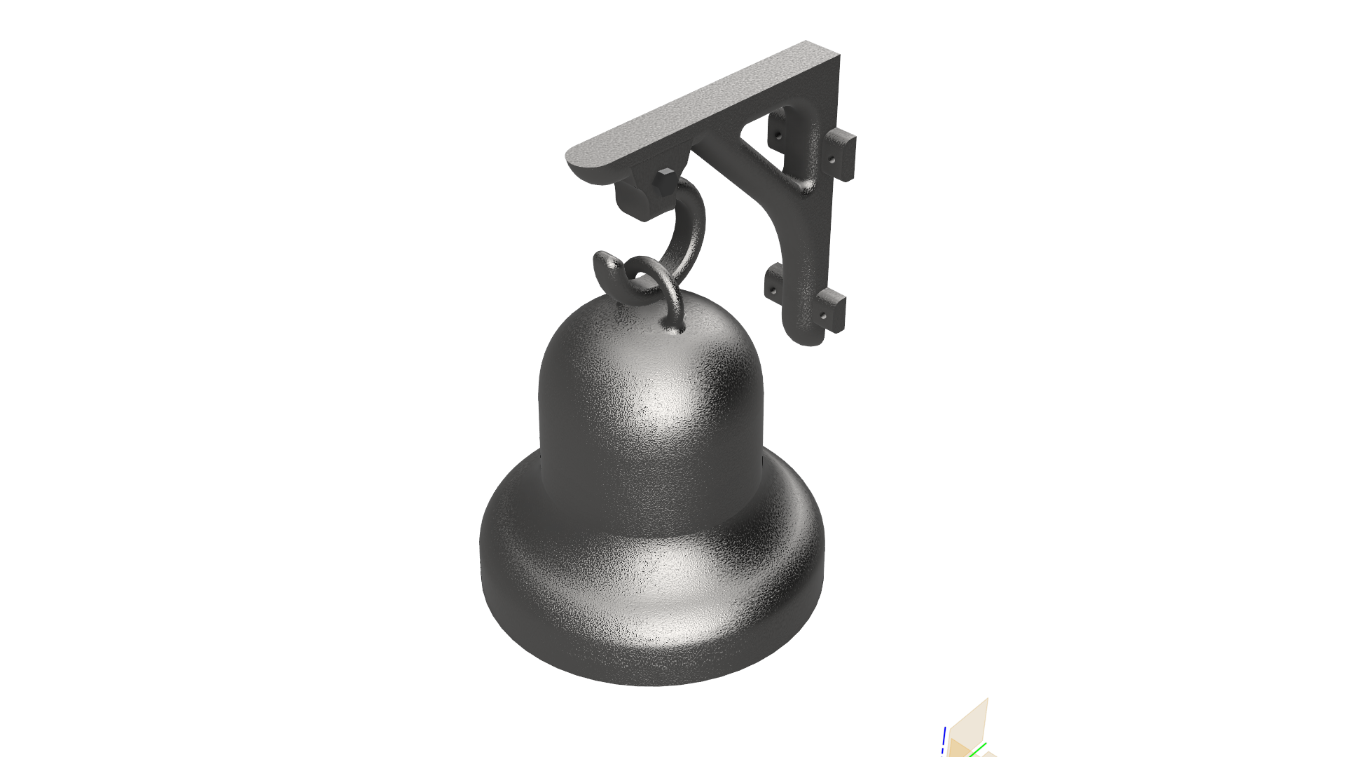 STL file Bell, wall mount. Large or small ;)・3D printing model to ...