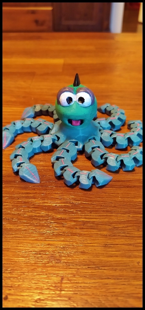 STL-Datei Flexi print in place ! Octo the little Flexi sea monster! 👹 ...