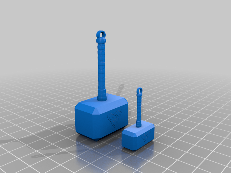 Free 3D file Mjolnir Keychain・Model to download and 3D print・Cults