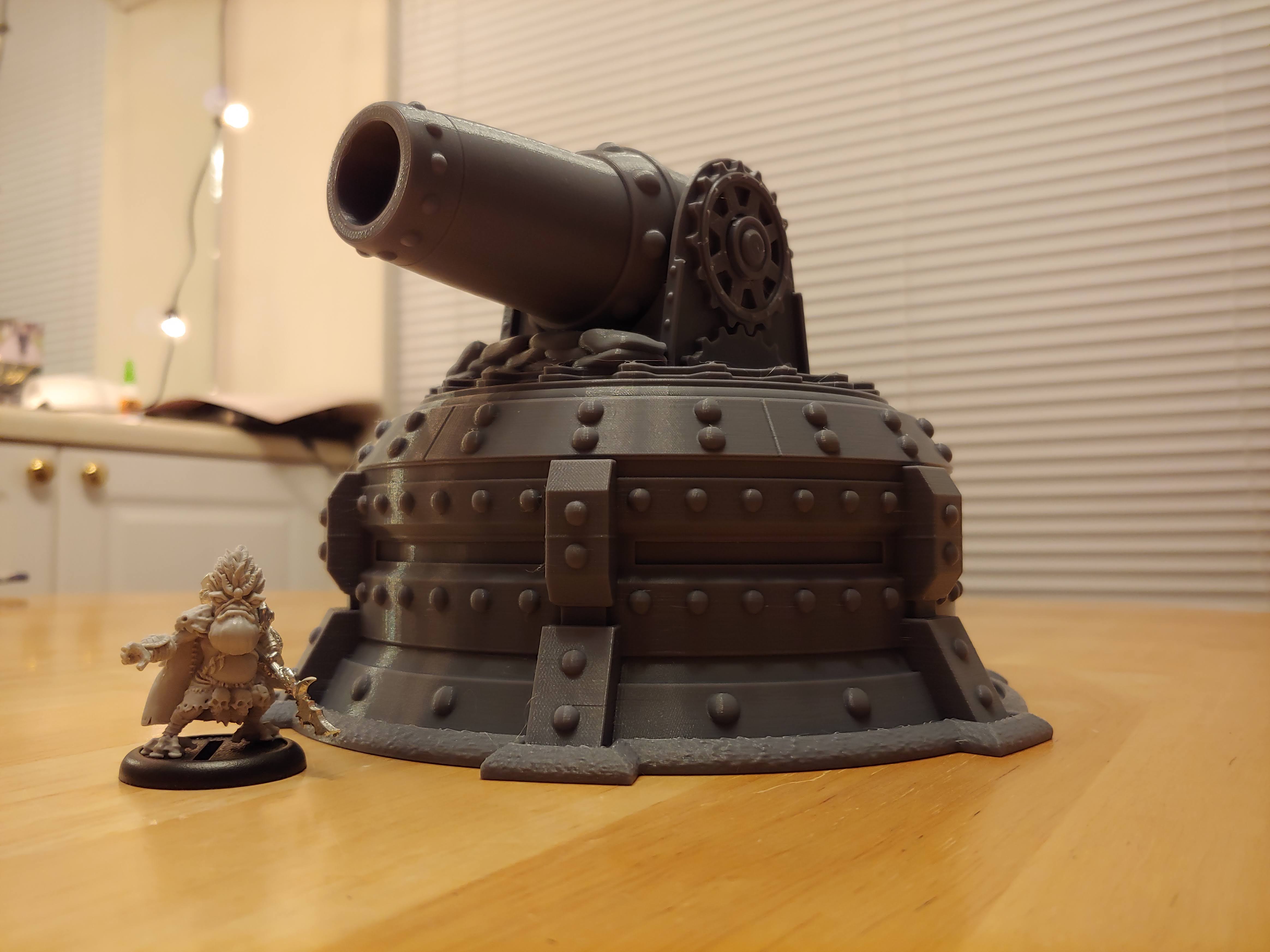 STL file Giant Steampunk Cannon Bunker・3D print object to download・Cults