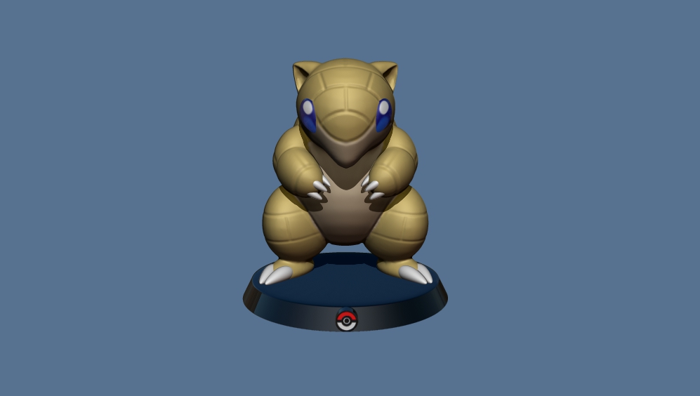 Free STL file Sandshrew Pokémon・3D print object to download・Cults