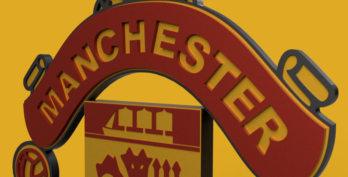 Fichier STL L'emblème du club de football Manchester United 🏈・Design à ...