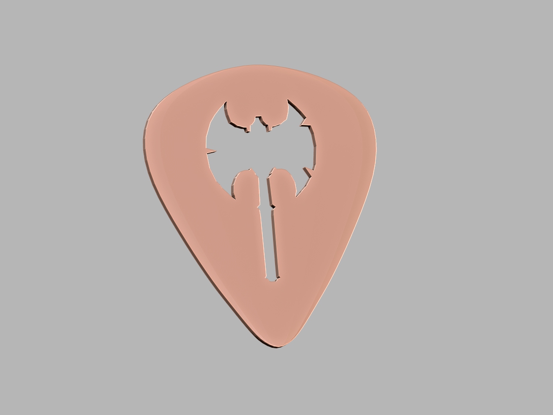 OBJ file Guitar Picks- Barbarian DND Edition 🎸・3D print object to ...