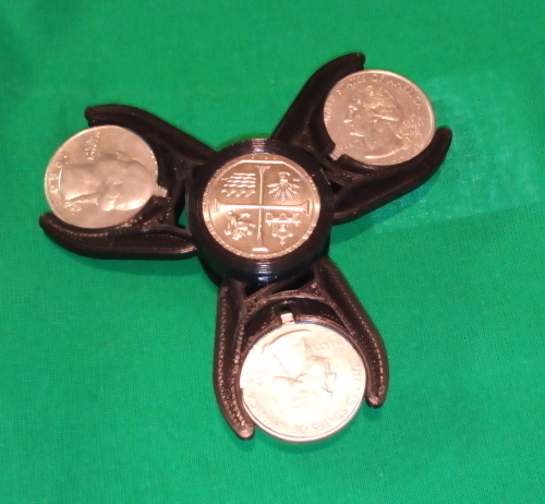 Free STL file Captured quarter spinner buttons・3D print design to ...