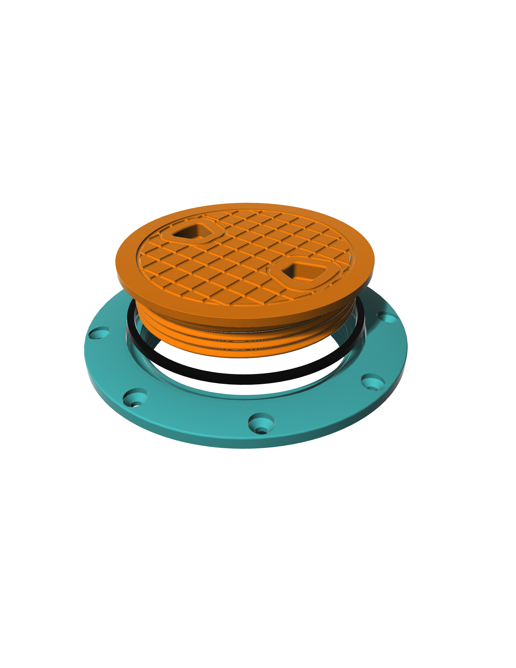 STL file MARINE - WATERTIGHT 100MM ACCESS HATCH DOOR・3D printing model ...