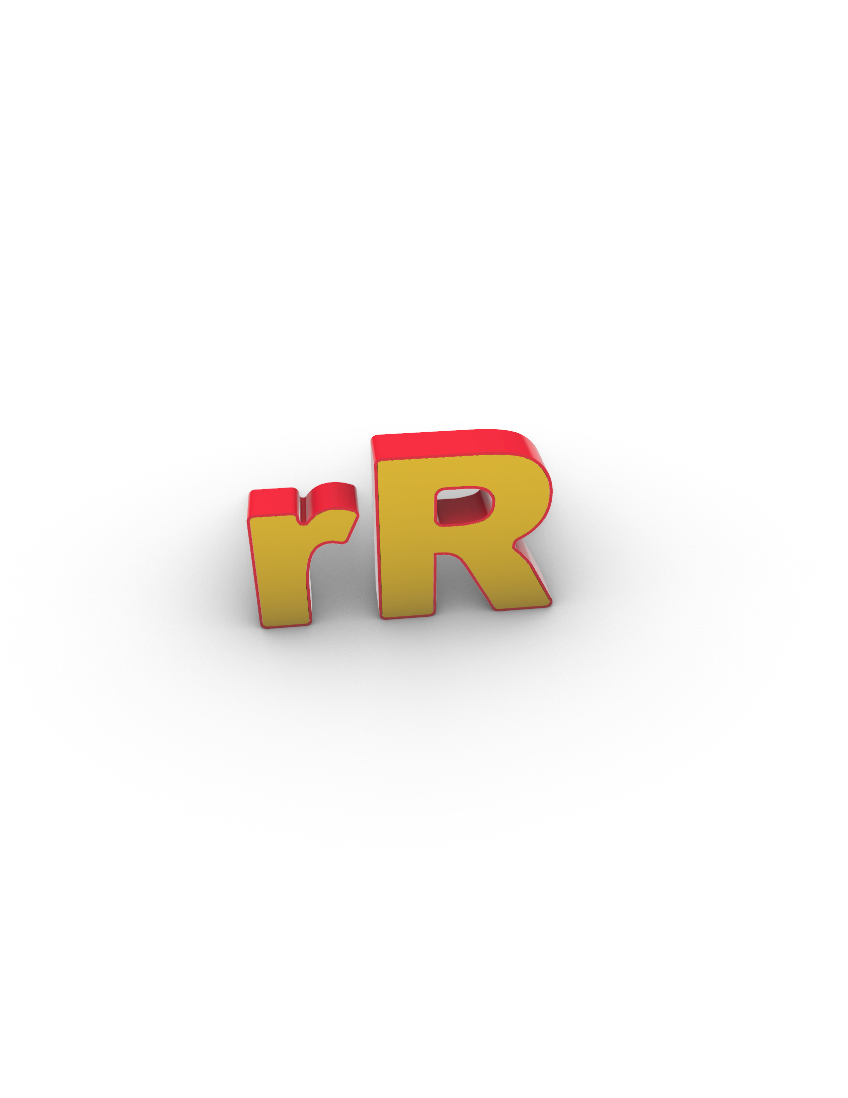 STL file 3D print - LETTERS - "r" and "R" - 250mm・3D printable model to ...