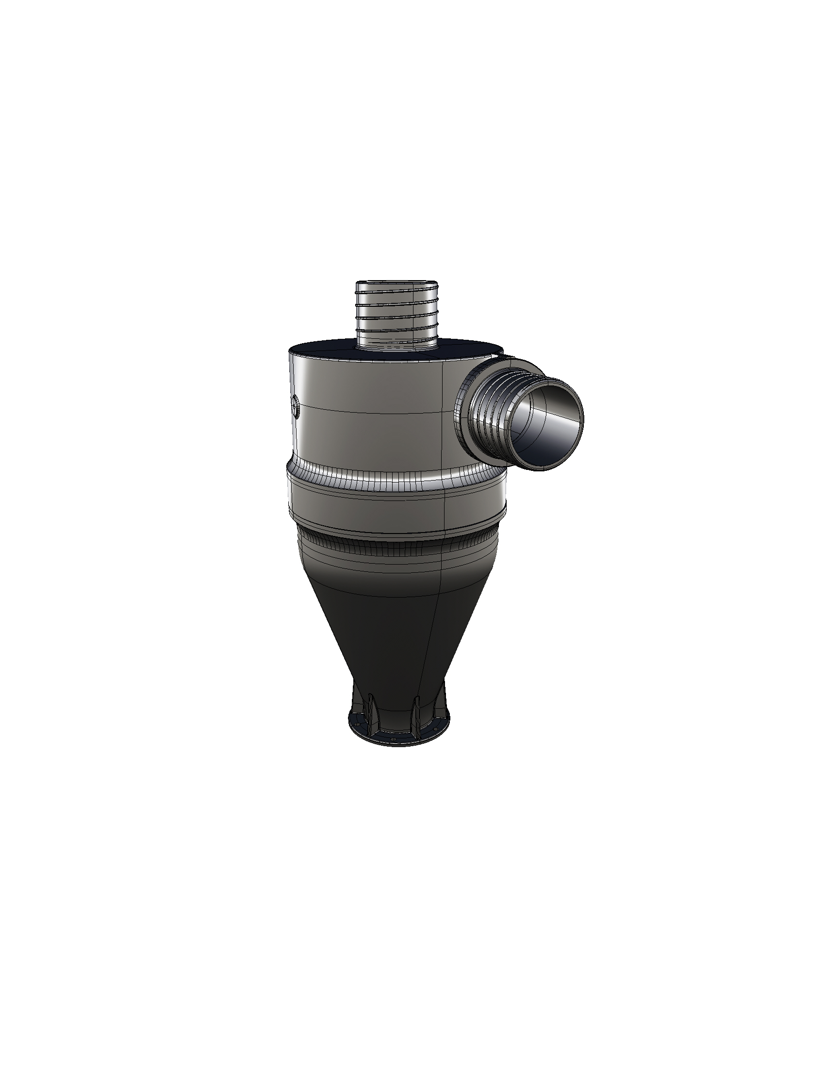 STL-Datei ZYKLONABSCHEIDER - 4 ZOLL - VERS 2021 - EINLASS MIT GEWINDE 🔧 ...