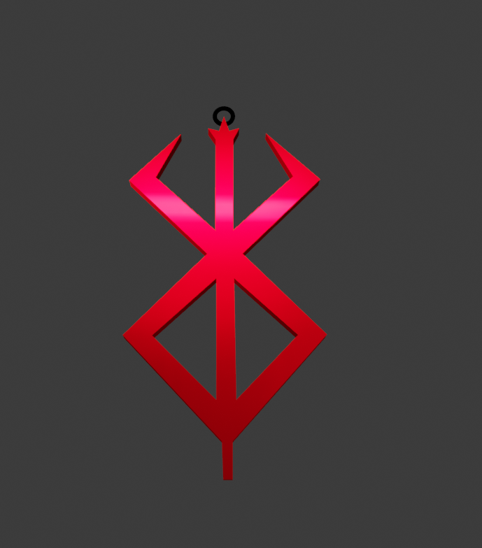 STL file MARK OF DEATH BERSERK / NECKLACE OR KEY CHAIN・3D printable ...