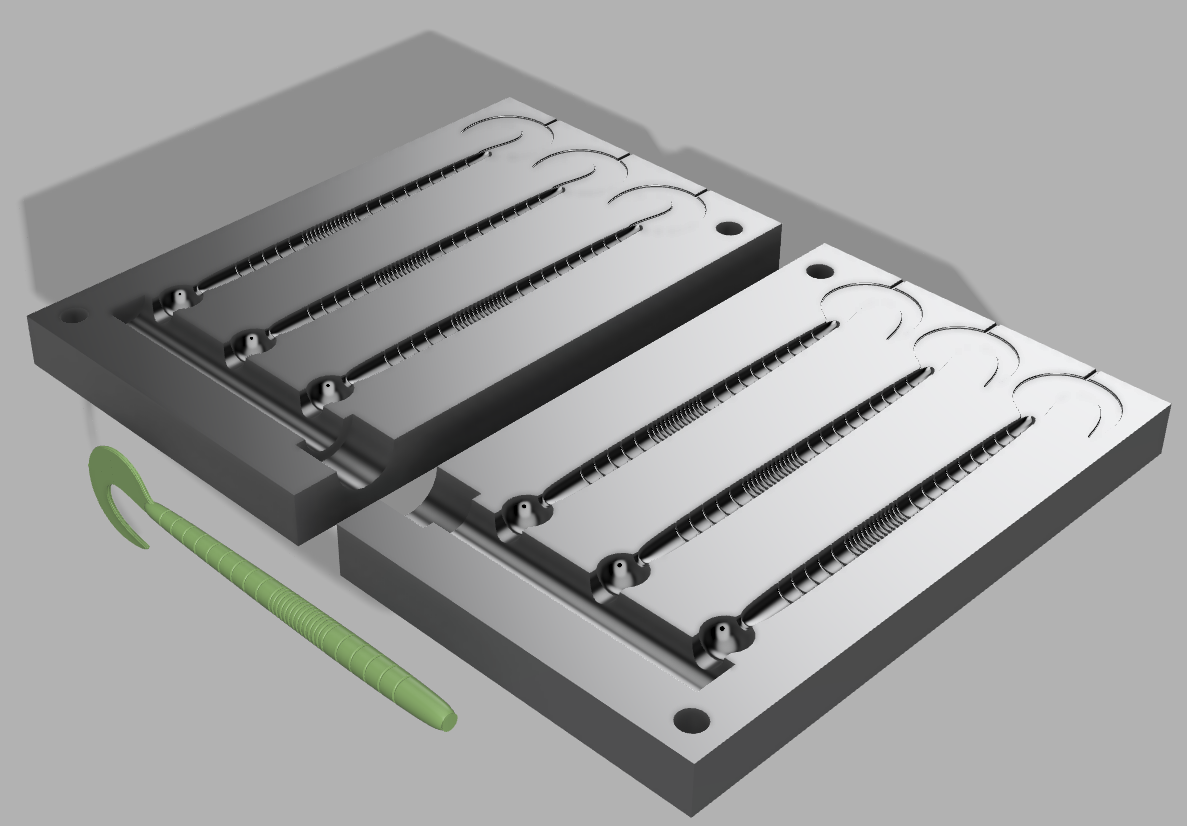 STL file Mold Worm 86mm. 3D STL file for CNC and 3D print・3D printer ...