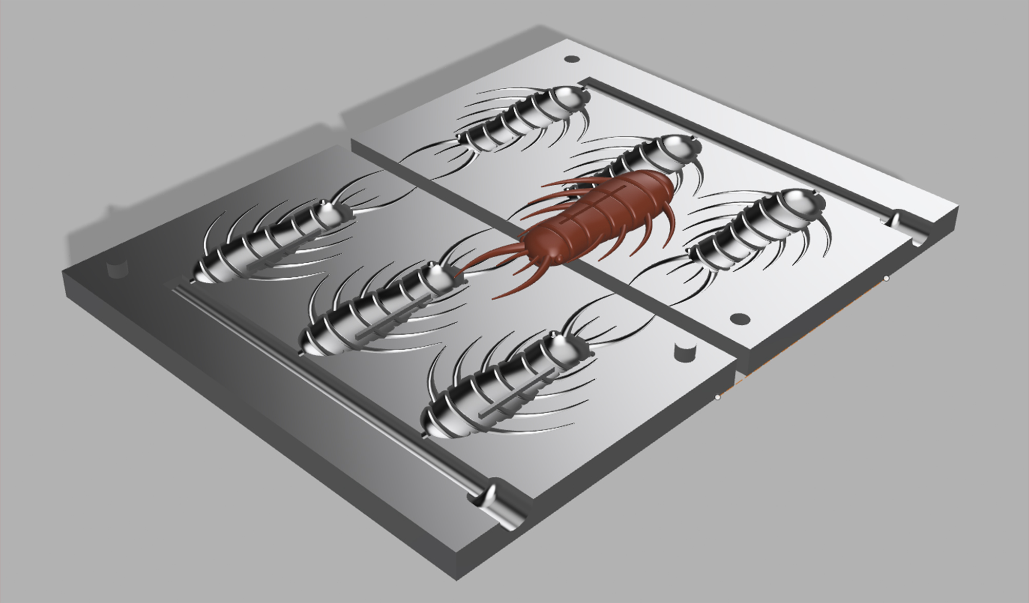 Archivo STL Molde "W BUG" señuelo. Archivo 3D STL para CNC e impresión ...