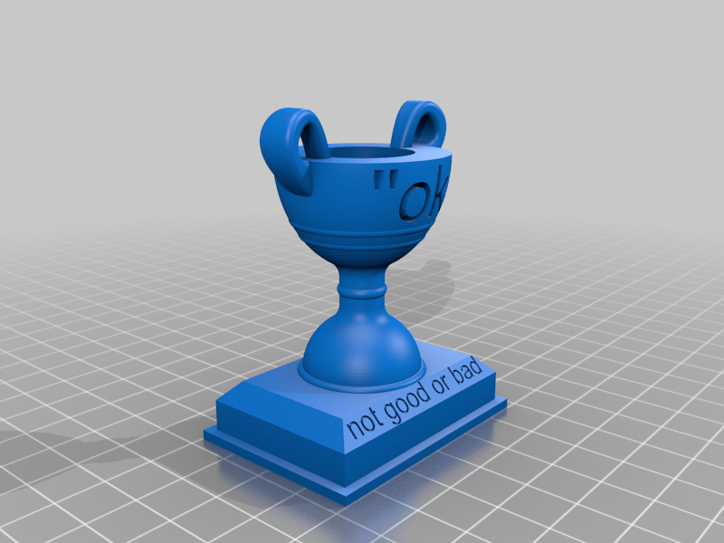 Free 3D file Ok Trophy - Not good - Not Bad・3D printing template to ...