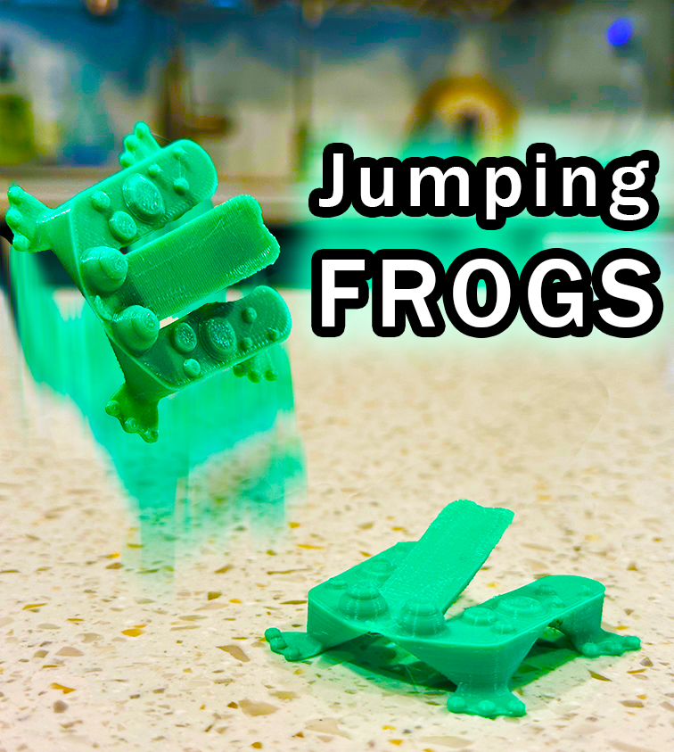 Free 3D file Jumping Frog Toy - less than 5g - no support・3D print ...