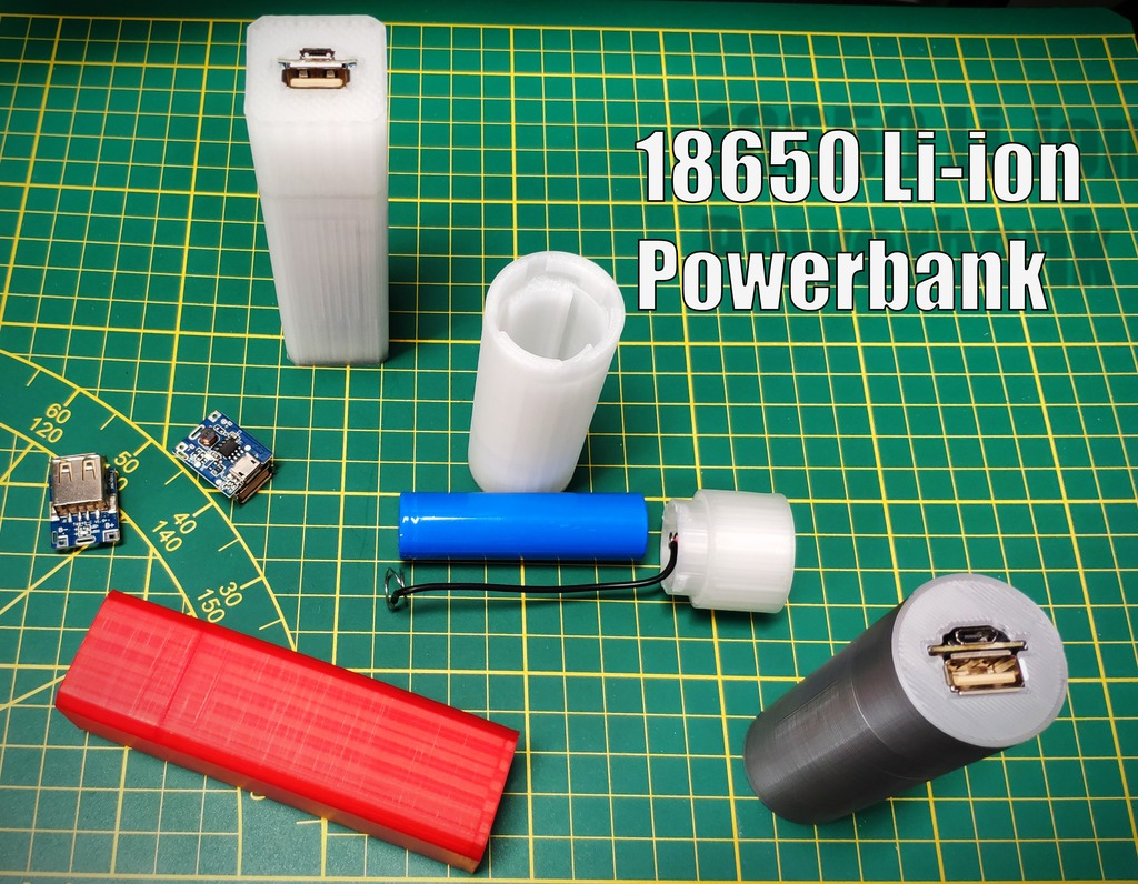 Free 3D file 18650 Powerbank (Portable USB charger)・3D printer design ...