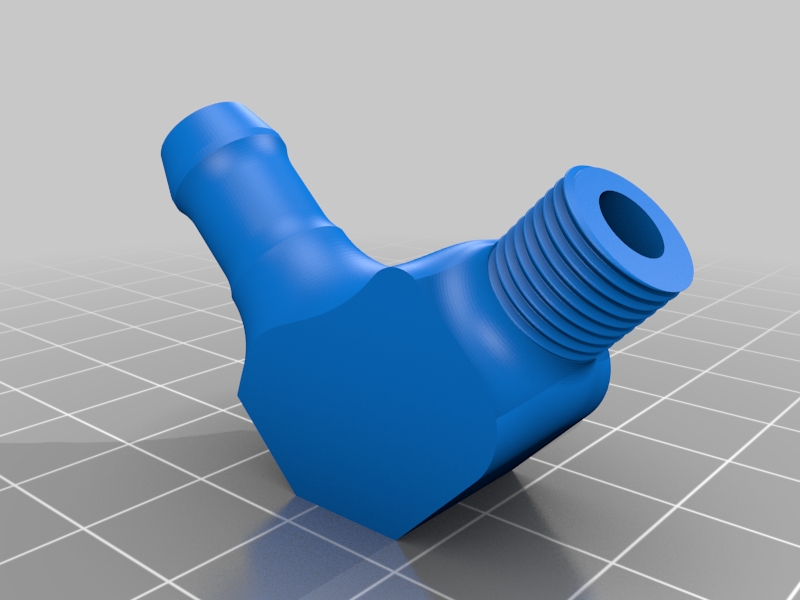 Free 3D file 1/8 to 10mm barb 90 degree fitting・Model to download and ...