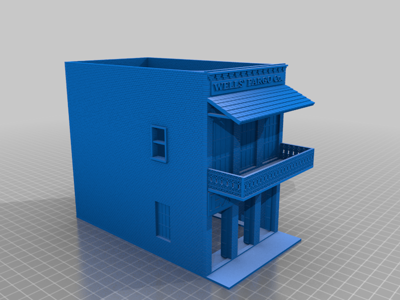 Free 3D file Wells' Fargo Office, Columbia CA・3D printer design to ...