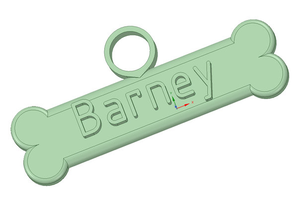 Archivo STL gratuito Placa de identificación - Barney・Objeto para ...