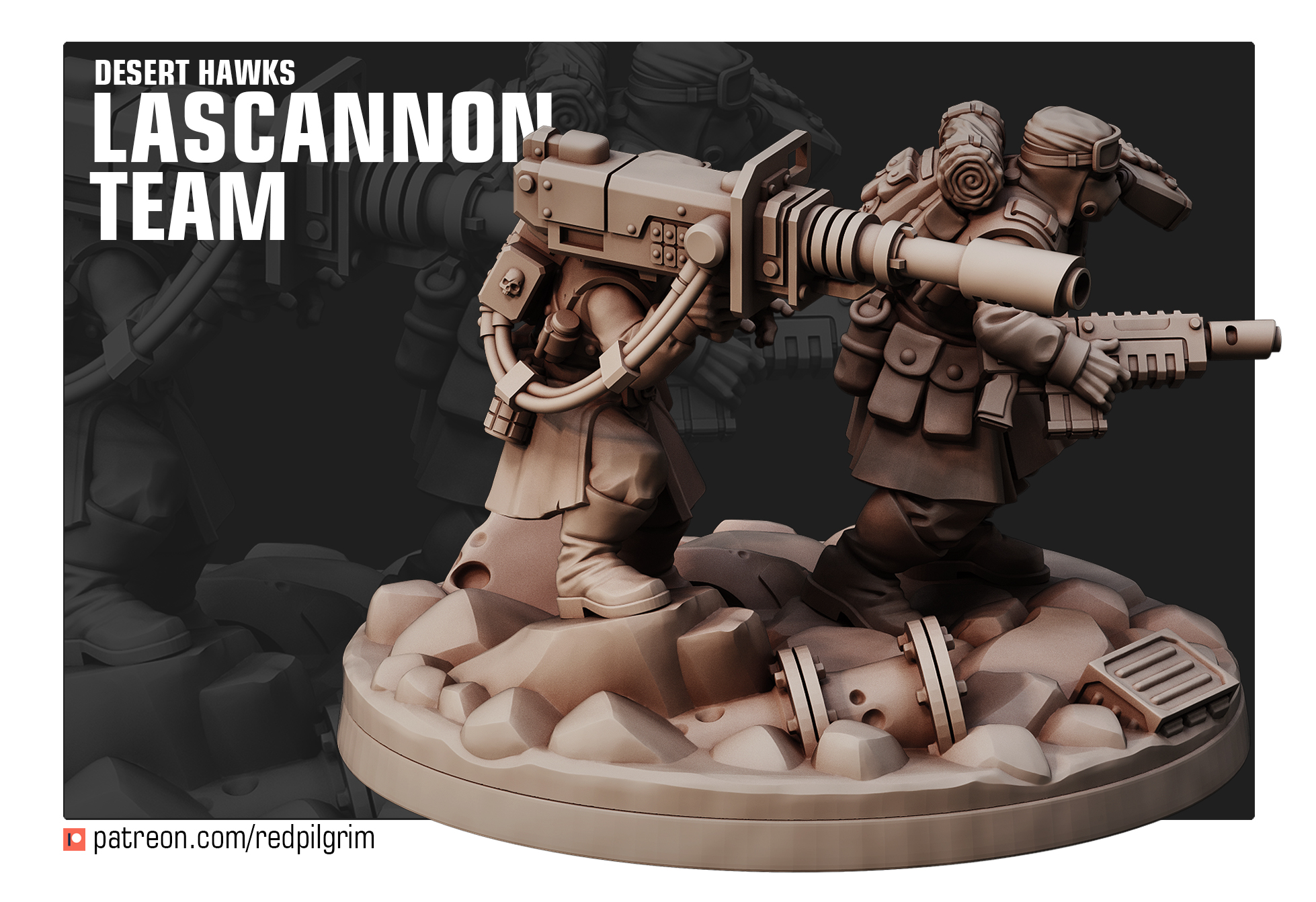 3D file Desert Hawks Lascannon Team 🏜️・3D printer design to download・Cults