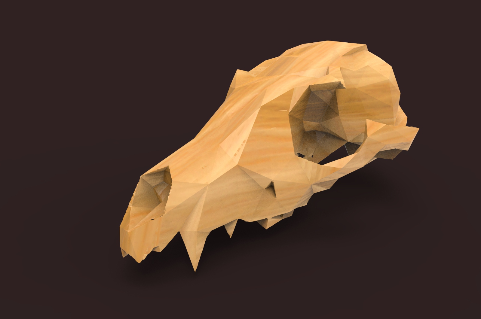 Free STL file Low Poly Fox Skull 🦊・Template to download and 3D print・Cults