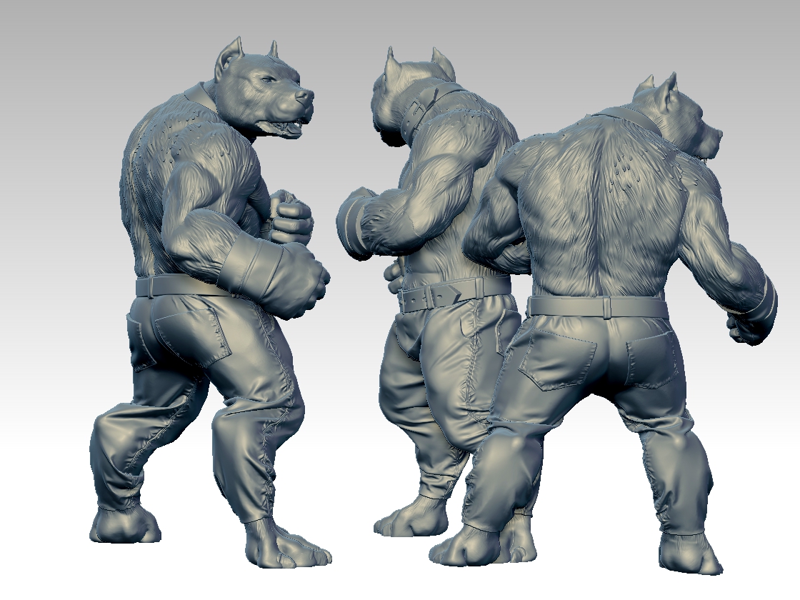 Archivo 3D bare knukle fighter- American Bully (clásico) 🎲・Objeto de ...