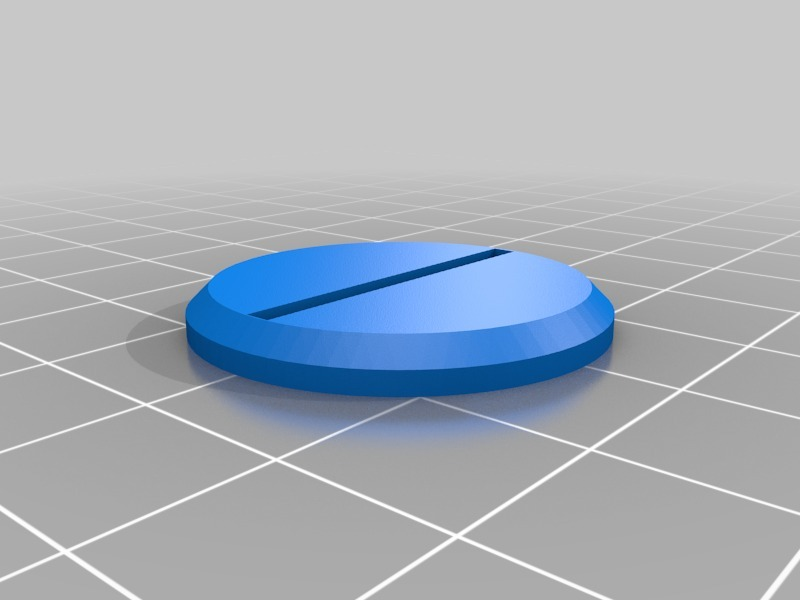 Free 3D file 28mm Round Base with 2mm x 25mm Slot・3D printing design to ...