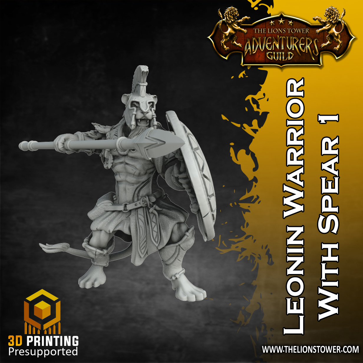 3D file Leonin Warband - Set of 6 (32mm scale, Pre-supported Miniatures ...