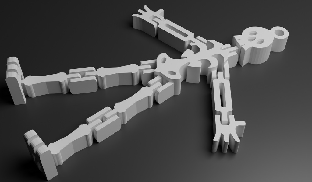 Free STL file Skeleton Key Chain (M)・3D printer model to download・Cults