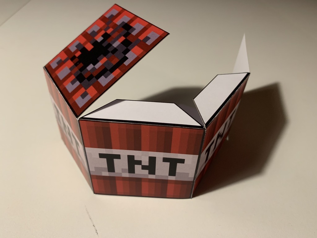 Archivo 3D gratis Papercraft Minecraft Bloque TNT (Lasercut) 🏗・Plan de ...
