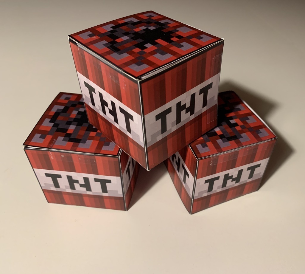 Archivo 3D gratis Papercraft Minecraft Bloque TNT (Lasercut) 🏗・Plan de impresión en 3D para ...