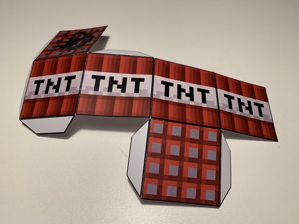 Archivo 3D gratis Papercraft Minecraft Bloque TNT (Lasercut) 🏗・Plan de ...