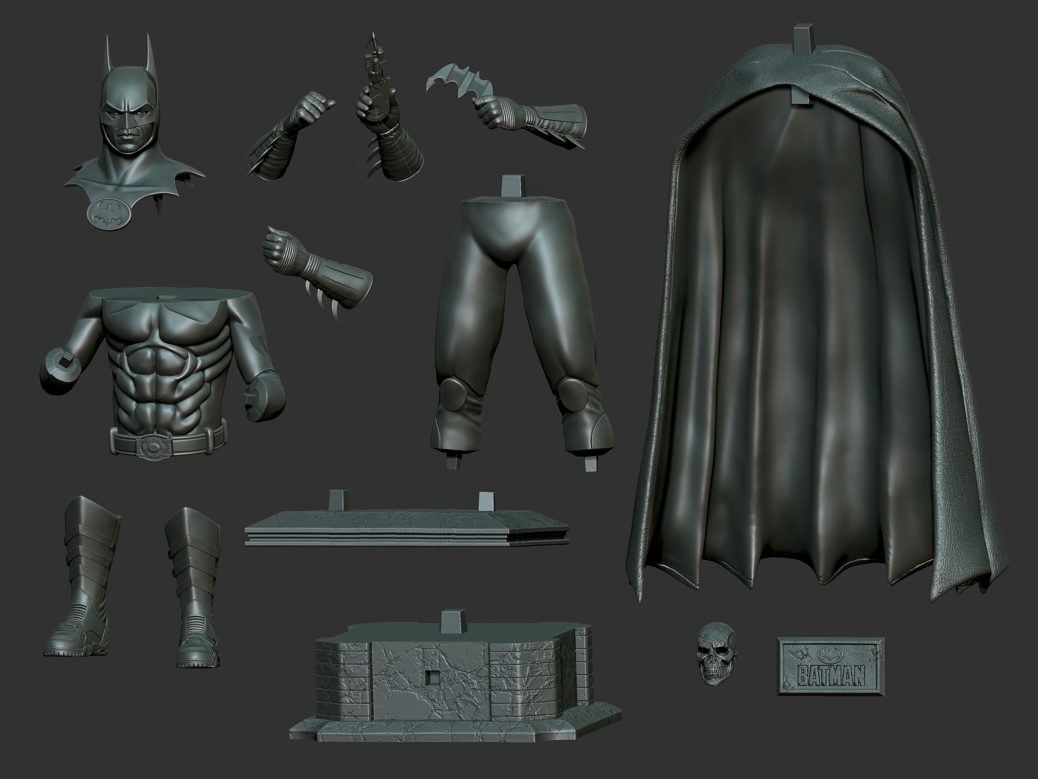 Fichier STL BATMAN 1989 (Michael Keaton) 👾・Modèle à télécharger et à ...
