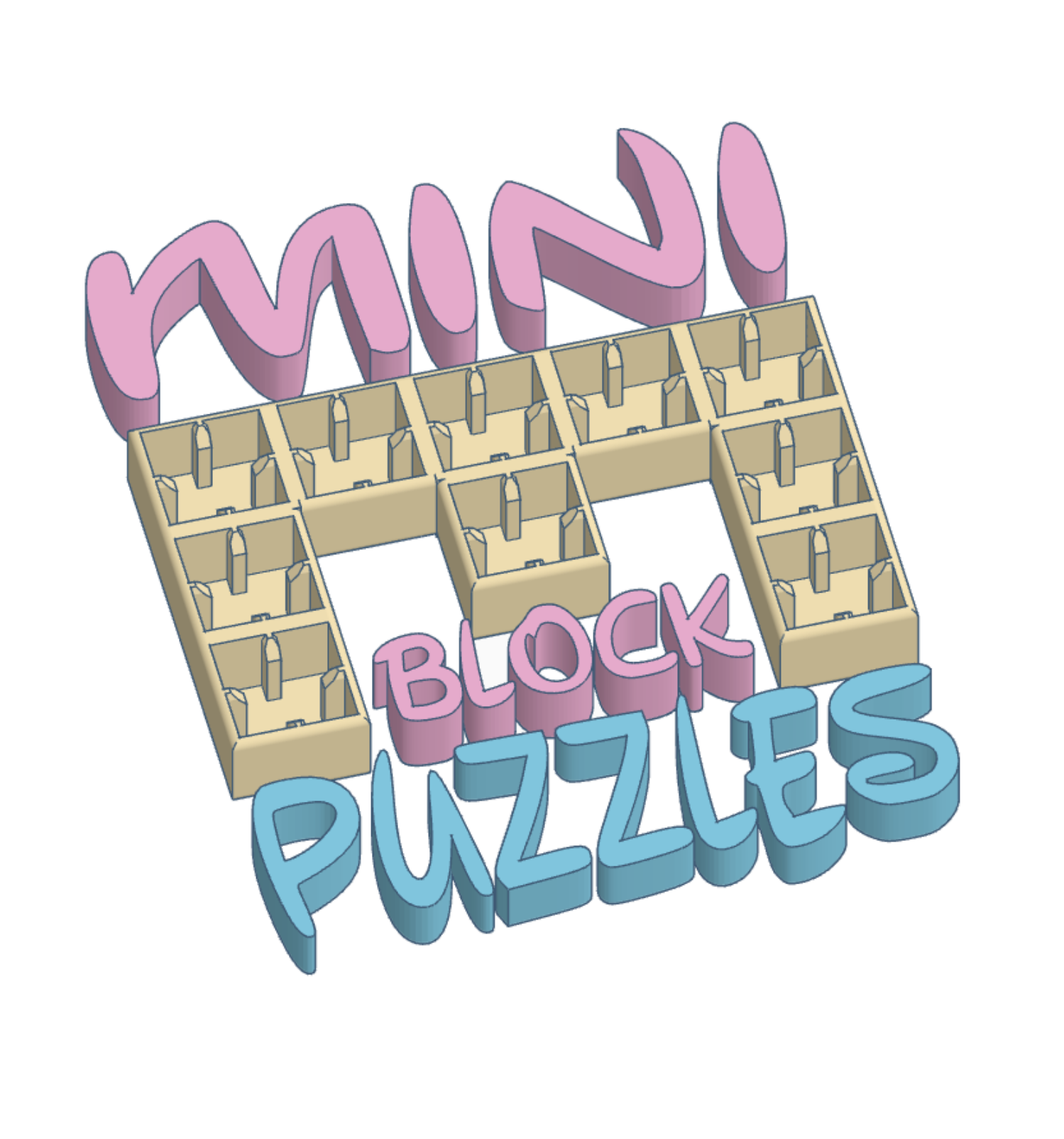 Free STL file MiniBlock Puzzles Starter Pack・3D printing model to ...
