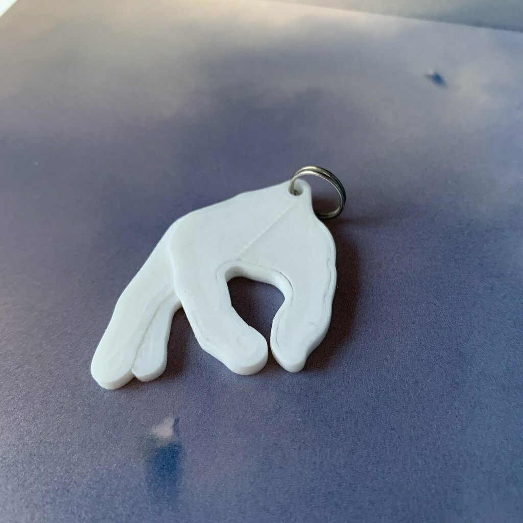 Free 3D file Hand Circle Keychain・3D printing idea to download・Cults