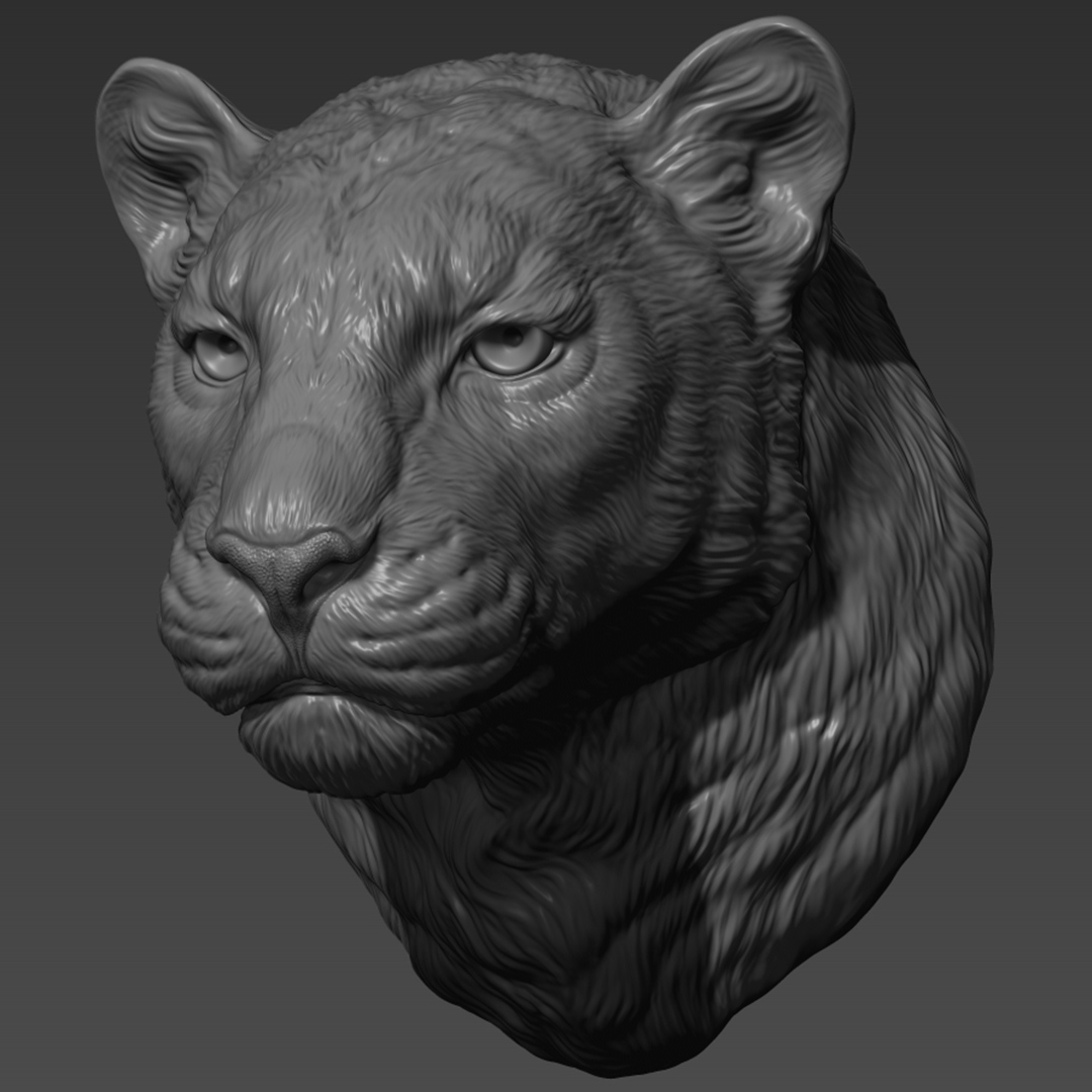 STL file Panther leopard head・3D printer model to download・Cults