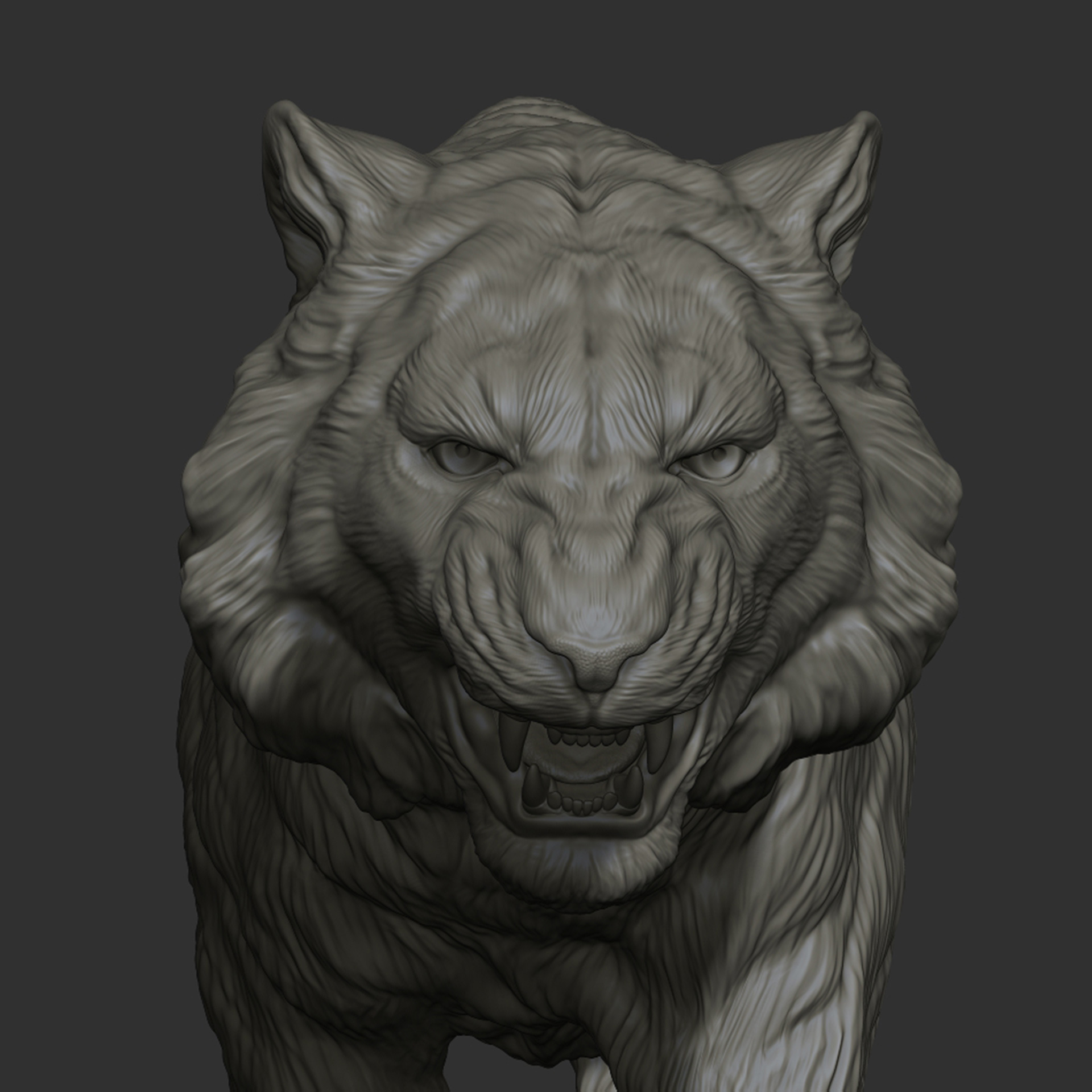 STL file Tiger walking 🐅・3D printer design to download・Cults