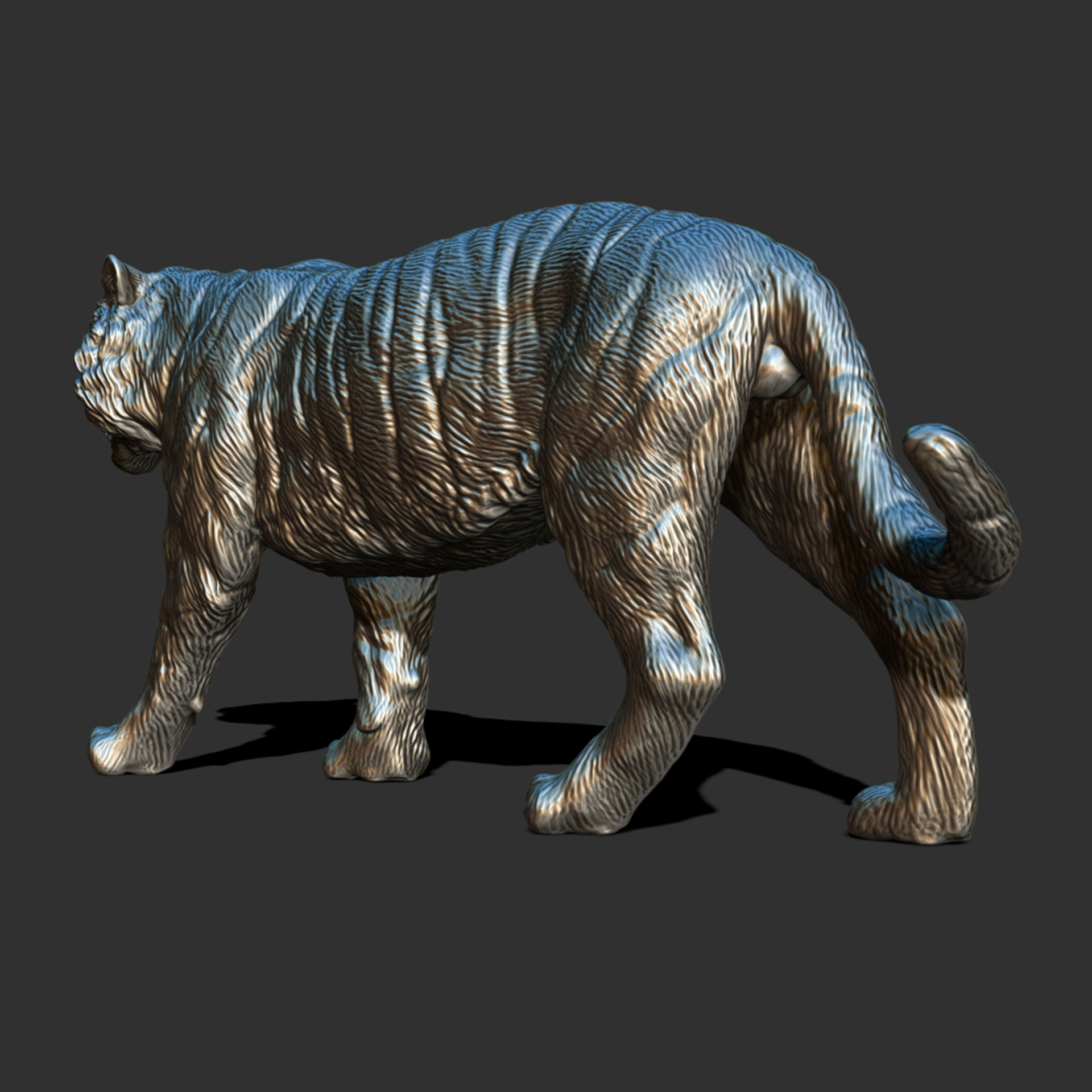 STL file Tiger walking 🐅・3D printer design to download・Cults