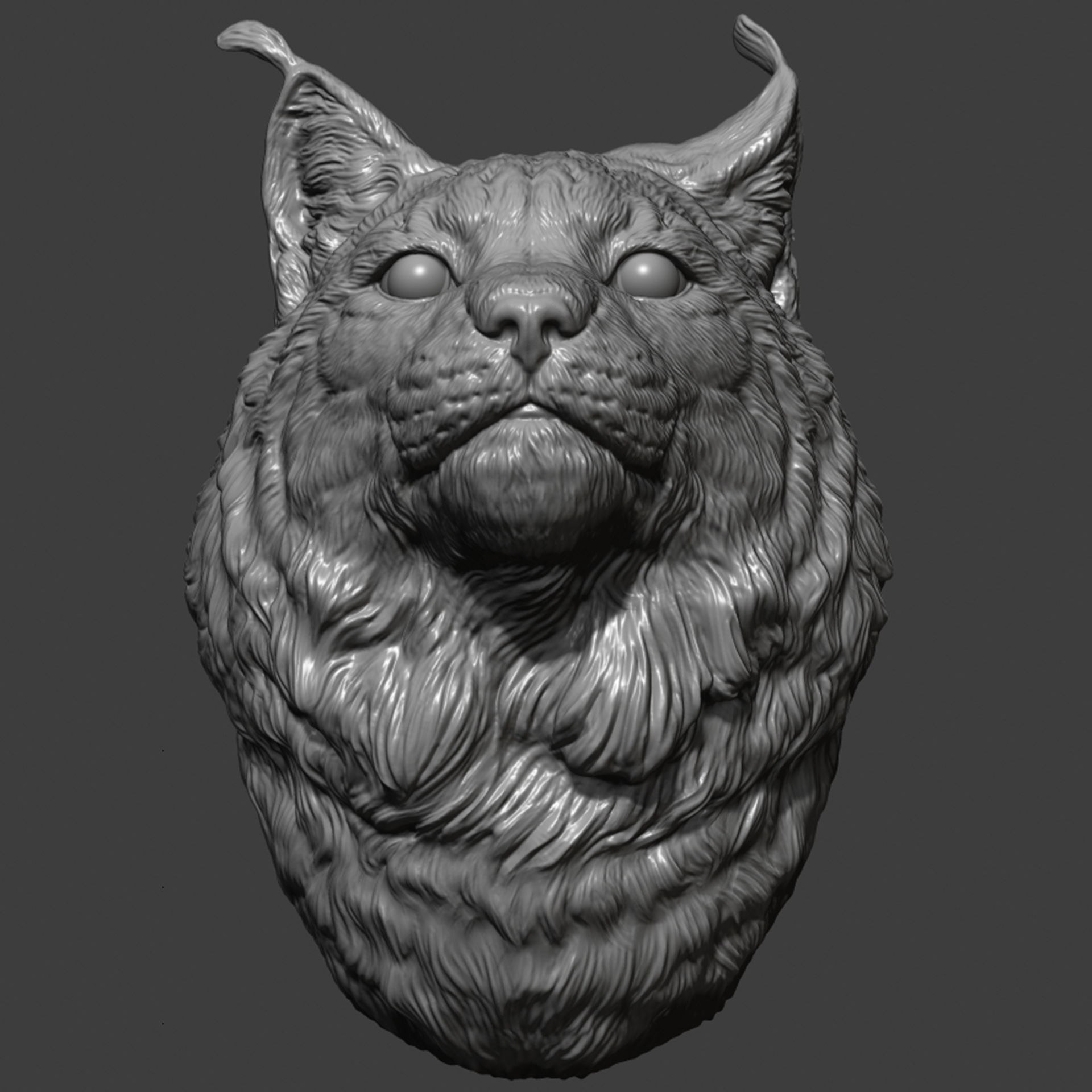 STL file Lynx head 🗿・Design to download and 3D print・Cults