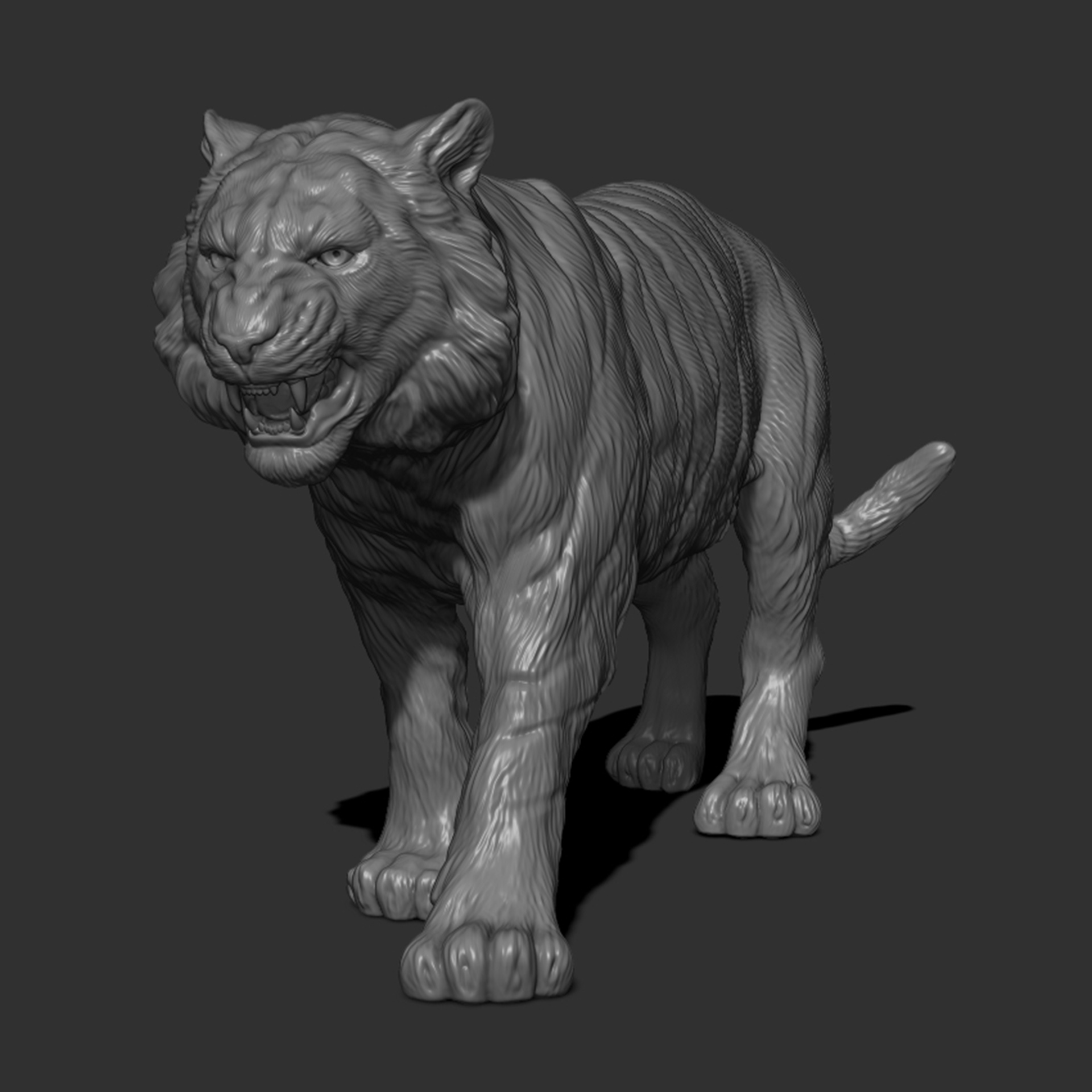 STL file Tiger walking 🐅・3D printer design to download・Cults