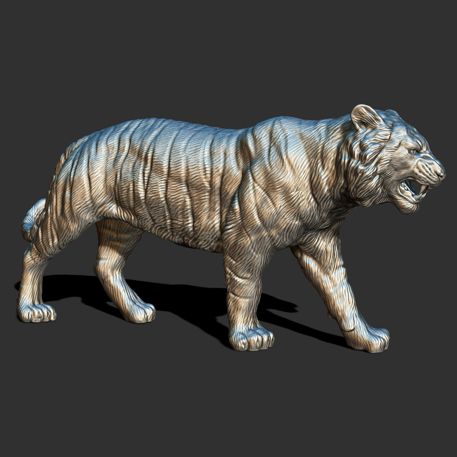 STL file Tiger walking 🐅・3D printer design to download・Cults