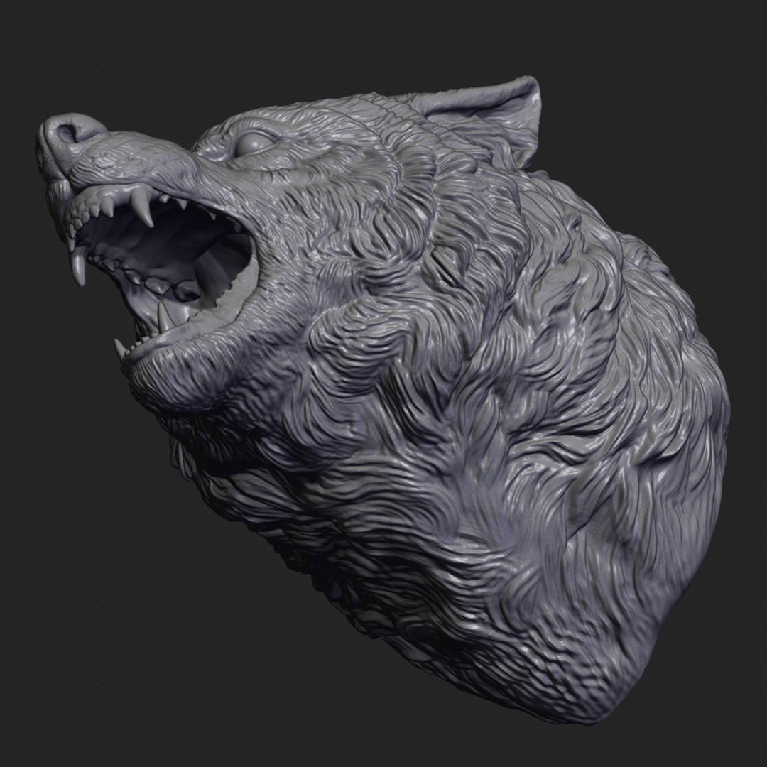 Fichier STL Tête de loup 🗿・Plan pour impression 3D à télécharger・Cults