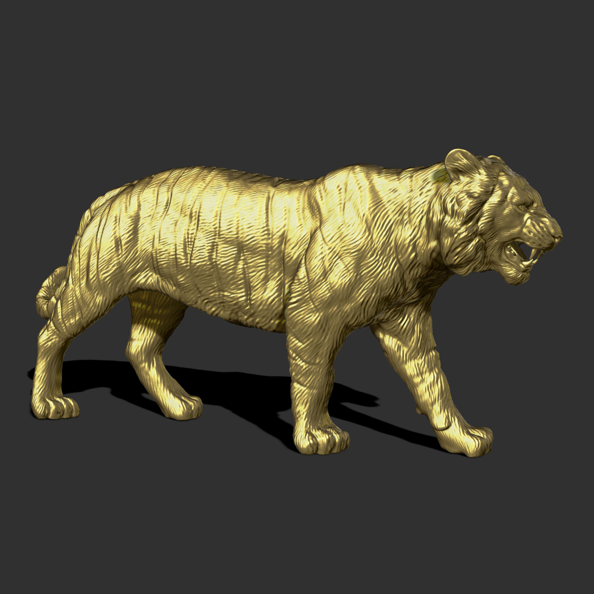 STL file Tiger walking 🐅・3D printer design to download・Cults
