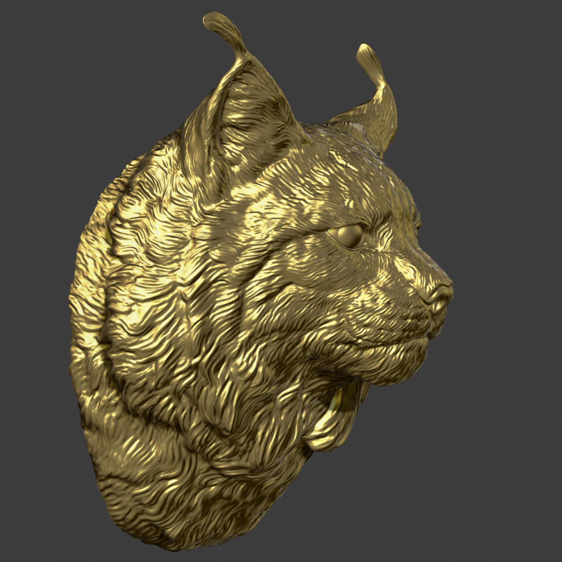 STL file Lynx head 🗿・Design to download and 3D print・Cults