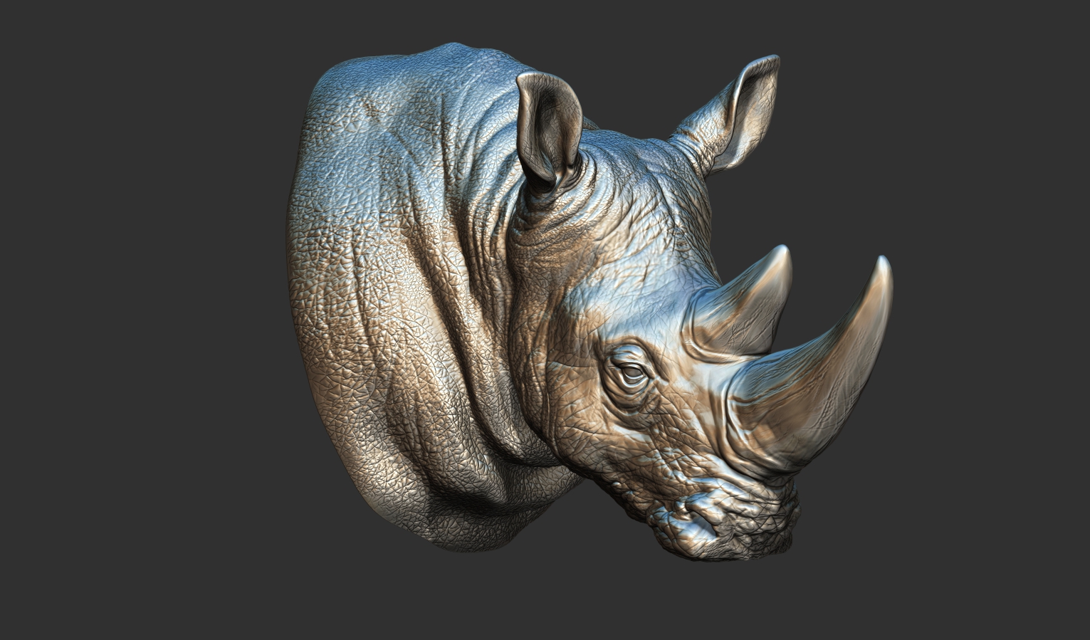 STL file Rhinoceros head 🦏・Template to download and 3D print・Cults
