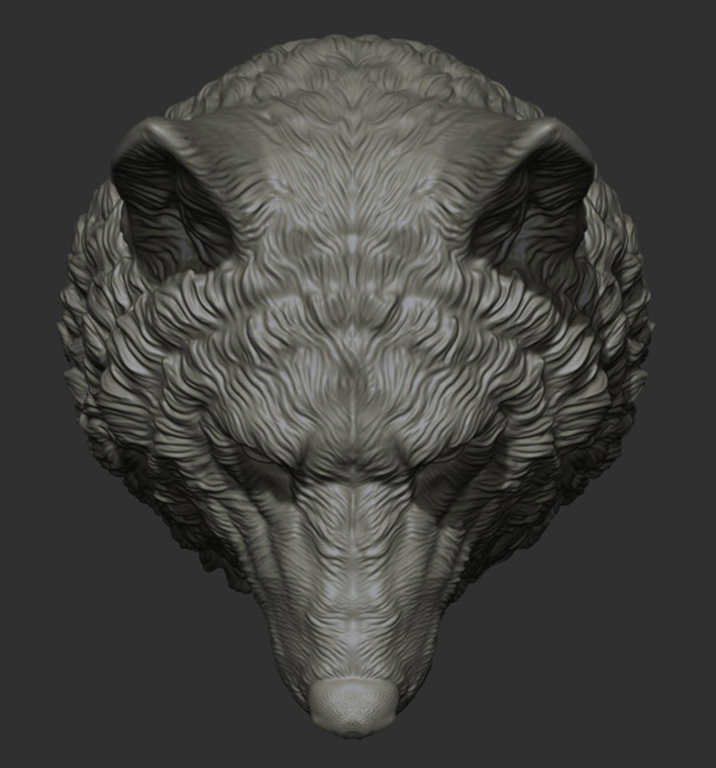 Wolf Head Sculpture 3d Model 3d Printable Obj Stl