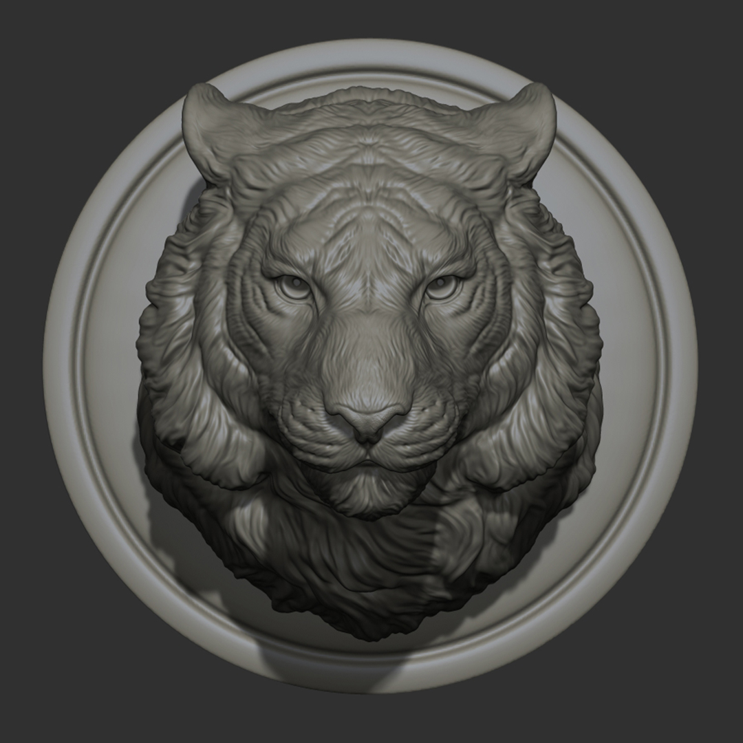 STL file Tiger head pendant 🐅・3D printable design to download・Cults