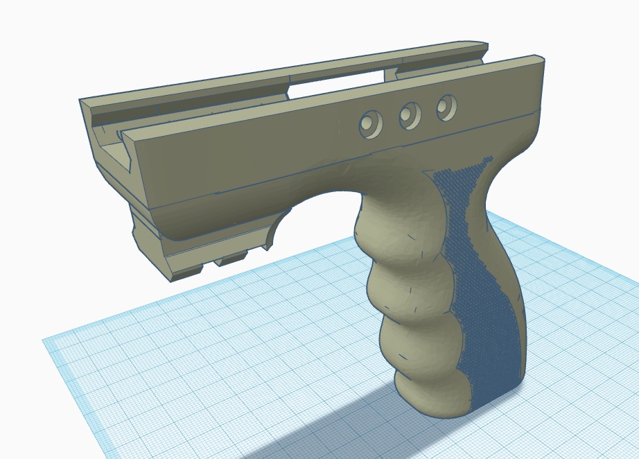 STL-Datei Picatinny-Griff mit Zubehörhalterung 🔫・3D-Druckvorlage zum ...