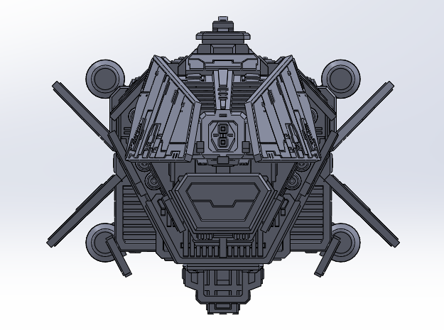 STL file Halberd Class Destroyer (1:3000) in the Halo 😇・Model to ...