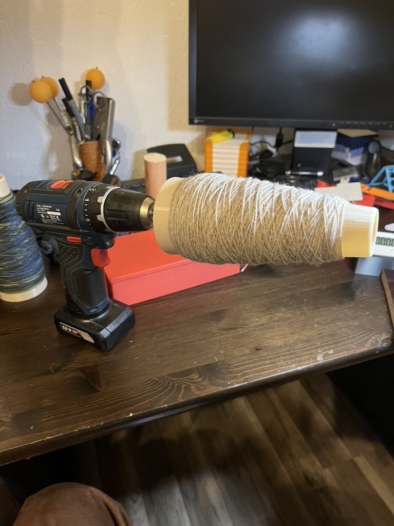 Free 3D file Yarn cone with drill winder 🧶・3D print object to download ...