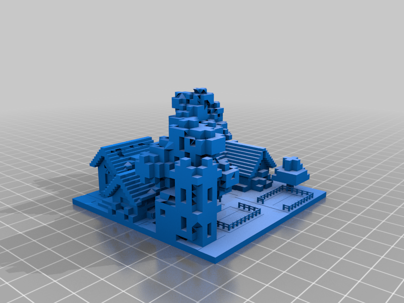 Free 3D file Minecraft Village・Design to download and 3D print・Cults