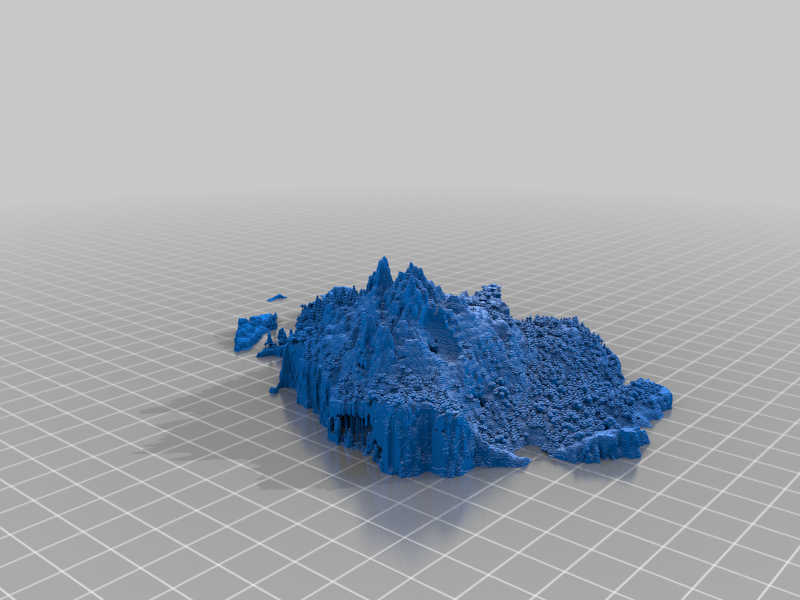 Free 3D file Minecraft Mountain Island II・3D printing idea to download ...